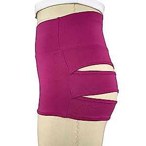 Purple Loungewear Hot Pants for Women,Teen Girls Elastic Waist Booty Shorts XXL