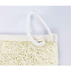 SRIVILIZE888 Scrub Soap Bags Natural Organic 100% Loofah fibres Sponge Scrubbing Exfoliating Soap Pouch Eco-Friendly Young Smooth Skin for Bath Shower (Set of 2)