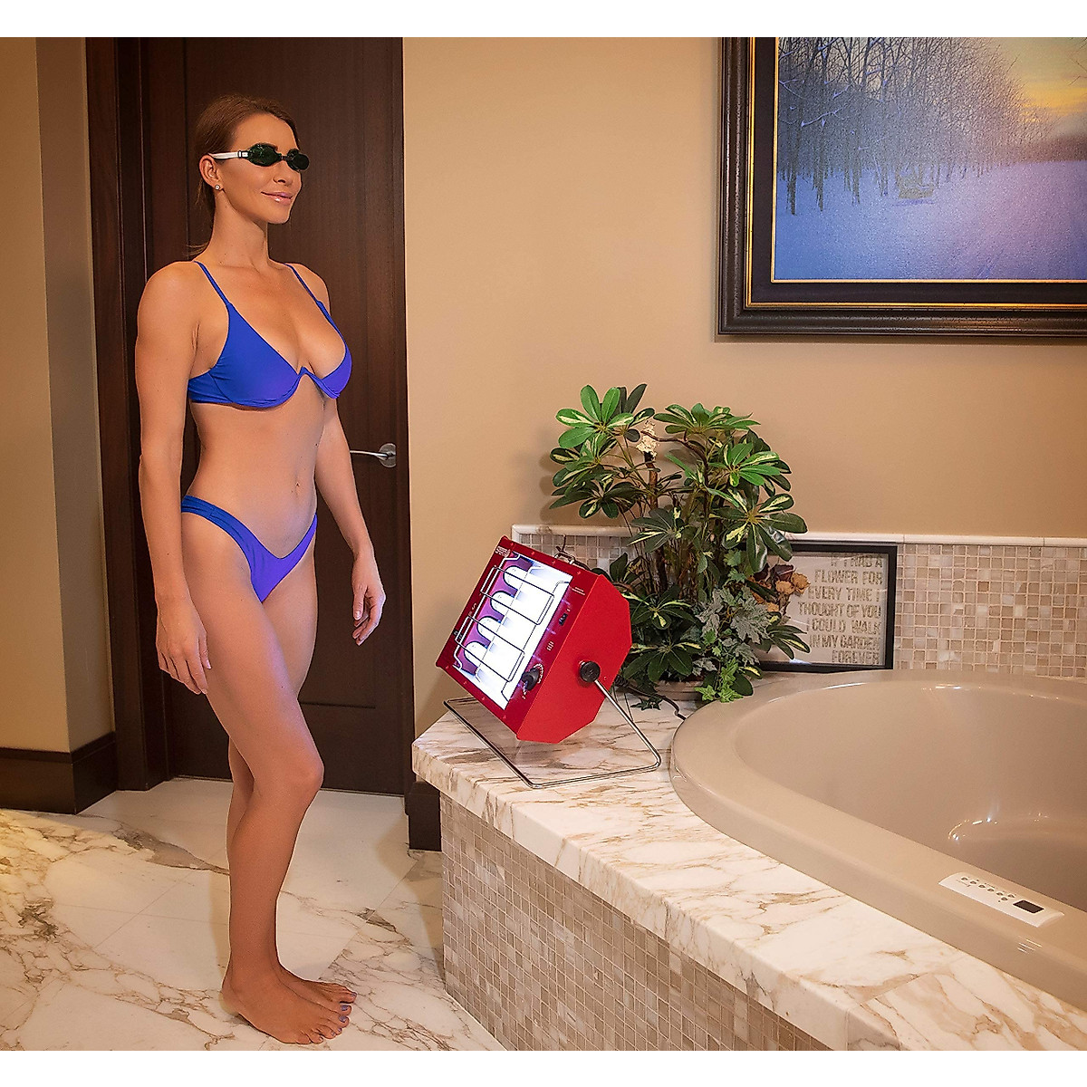 Sperti Maintain Your Summer Tan All Year, Fiji Sun Indoor Tanning Lamp, Adjustable, FDA Cleared, Auto Timer, Full 7 Year Warranty, Trusted USA Company, 50K Sold!