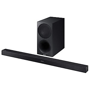 Samsung 2.1 Channel 290 Watt Soundbar with Wireless Subwoofer, Bluetooth, HDMI, USB, Optical Audio - HW-HM45C - FREE HDMI CABLE
