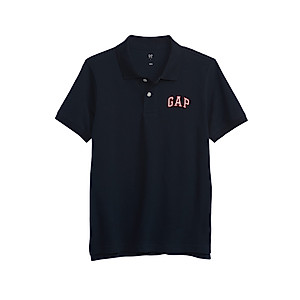 GAP Boys Logo Polo Shirt, Blue Galaxy, Small US