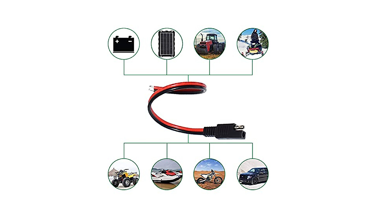 LIXINTIAN 12AWG SAE Connector Extension Cable, SAE Quick Connector ...