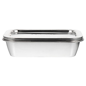 Cabilock Stainless Steel Butter Dish Stainless Steel Butter Dish Stainless Steel Butter Dish Butter Box Stainless butter holder with lid butter tray sauce bowl Steel Butter Dish