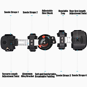 JIONET Hinged ROM Elbow Brace for Men Women, Adjustable Post OP Elbow Brace Stabilizer Splint Arm Injury Recovery for Support After Surgery (Color : Black, Size : Left Arm)