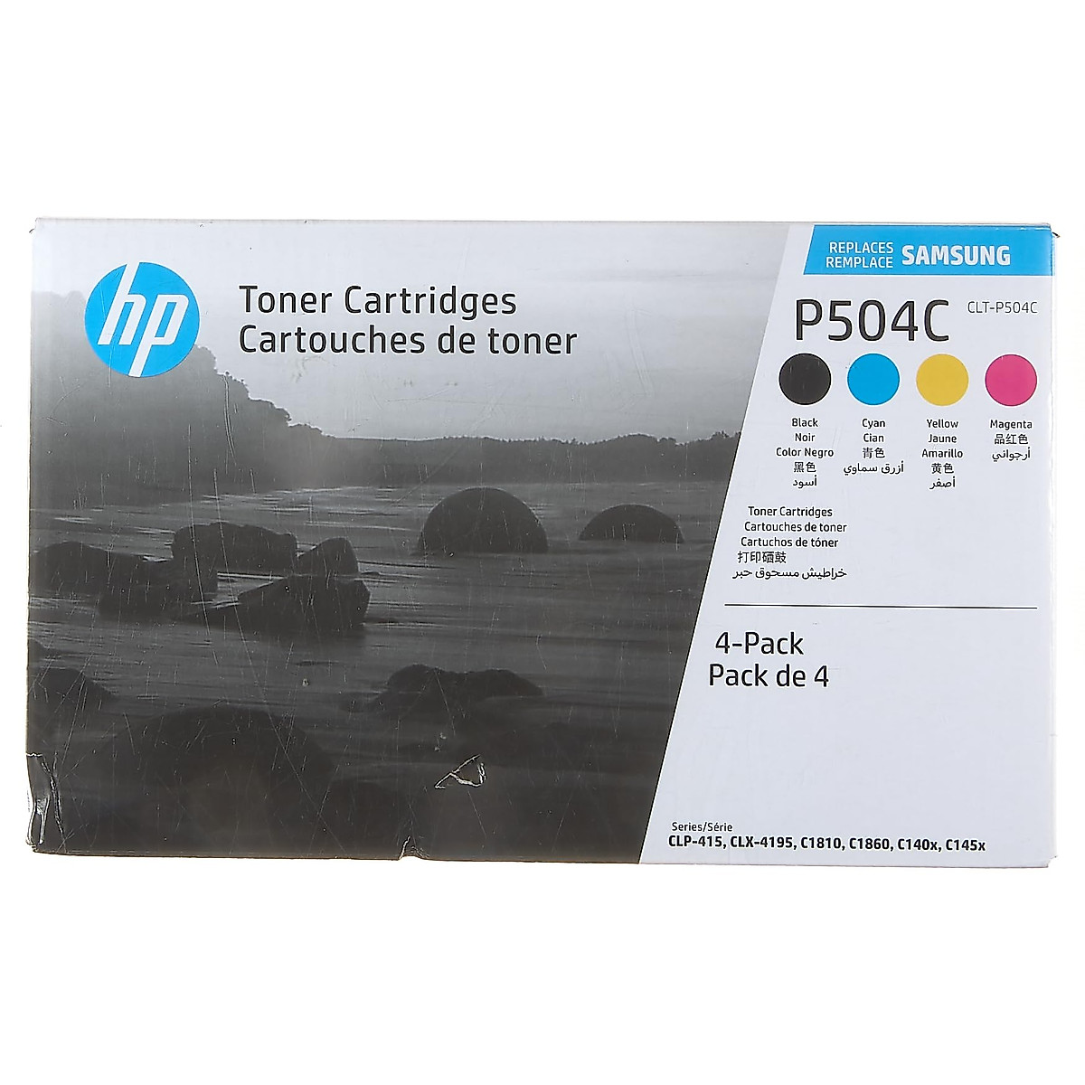 Samsung CLT-P504C - 4-Pack - Black, Yellow, Cyan, Magenta - Original - Toner Cartridge (SU400A) - for Samsung CLP-415, CLX-4195, MultiXpress SL-C1453, C1454, Xpress SL-C1404, C1810, C1860