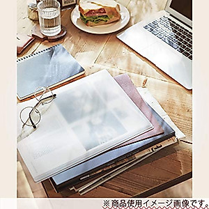 Kokuyo Glassele File, Clear Book, Display Book, Presentation Binder with Plastic Sleeves 20-Pocket Bound, Sheet Protector, A4, 5-Pack Cool Colors, Japan Import (99KRA-GL20X5-2)