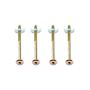 M6 Threaded Half Moon Mini Luna Washers with 120mm Furniture Connecting Bolts for Bunk Beds Cots - Set of 16