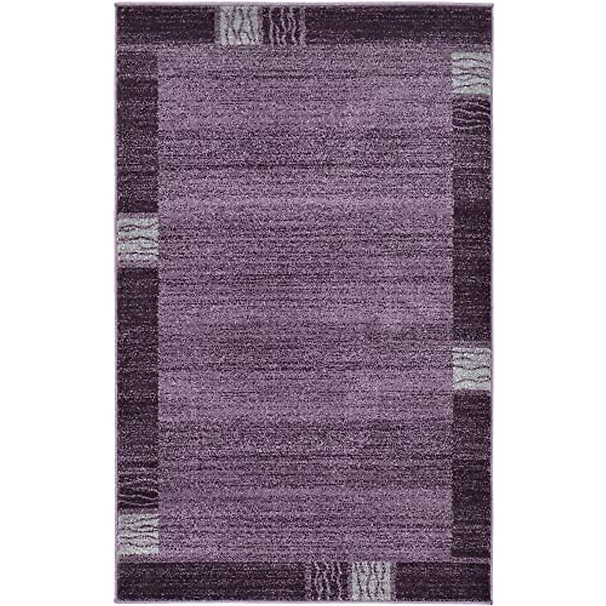 Unique Loom Del Mar Collection Area Rug - Sarah (3' 3" x 5' 3" Rectangle, Violet/ Purple)