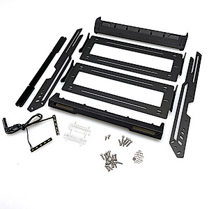 Club 5 Racing Scale Steel Roof Rack w/Dual LED Light Bars for Axial SCX10 III Jeep JT Gladiator
