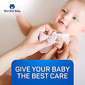 Blue Bear Protection Baby Wipes Sensitive Formula, Ultra Gentle & Hypoallergenic Wet Wipes Baby, Baby Wipes Bulk, Travel Baby Wipes, Baby Face Wipes, 576 Count (Pack of 8)