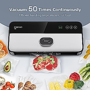 FRESKO Vacuum Sealer Machine, Full Automatic Seal a Meal Vacuum Sealer for Food Storage and Saver, Air Sealing System for Freezer Food Preservation (V5)