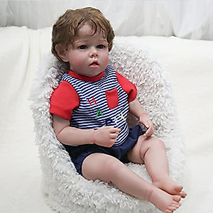 CHAREX Reborn Toddler Doll - Realistic Lifelike Reborn Boy Doll, 22 inch Weighted Soft Body Gift Toy for Kids Age 3+