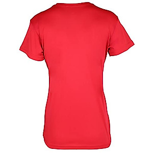 Epic Women's Cool Performance Dry-Fit Crew T-Shirts Red L