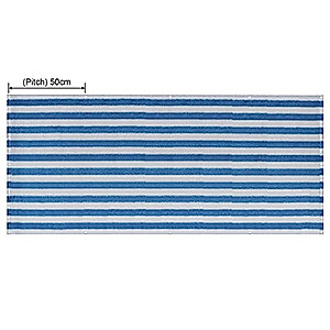 ALBN Balcony Privacy Screen Cover, Fits Apartment Railings, Patio Decking, HDPE Breathable UV Protection with Cable Ties, Height 75cm/90cm (Color : Blue-White, Size : 75x400cm)
