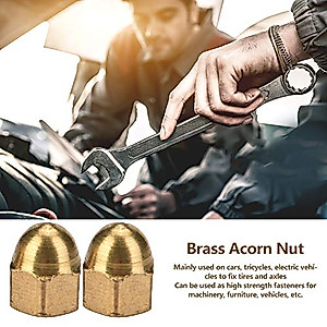 Brass Acorn Nut Kit Dome Brass Hex Acorn, M5 Brass Acorn Nuts Head Cap Hex Nuts Set Vehicle Fasteners (M3(20PCS))