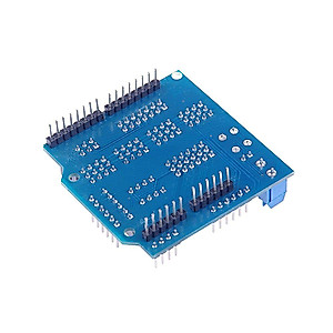DAOKI Sensor Shield V5.0 Expansion Board UNO MEGA R3 V5 for Arduino Electronic Building Blocks of Robot Genuino System with Dupont Cable + Power Wire