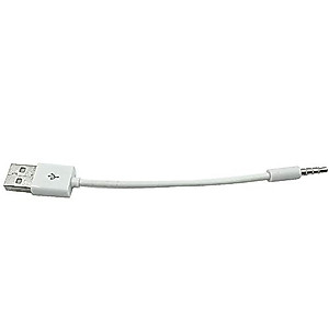 VizGiz 2 Pack for iPod Shuffle Charger Cable USB Data Sync Charging Cord Replacement Jack 3.5mm Male AUX Plug to USB Male Adapter for Apple iPod Shuffle 3/4/5/6/7 Gen 3rd 4th 5th Generation MP3/MP4