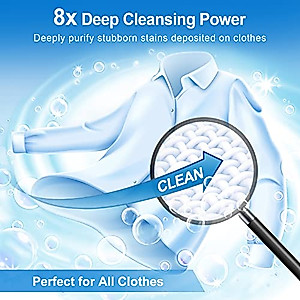 Binbata Laundry Detergent Sheets, Up To 128 Loads Hypoallergenic Eco-Friendly Unscented Laundry Sheets, Biodegradable Plastic Free Liquidless Laundry Sheets Detergent Suitable for Sensitive Skin