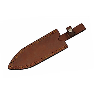 Szco Supplies 13" Railroad Spike Full Tang Spear-Point Hunting Knife with Leather Sheath, Brown, (HS-7900)