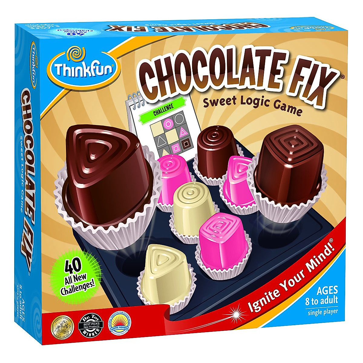ThinkFun Chocolate Fix - Engaging Logic Game for Ages 8 and Up | Brain Teaser | Educational Toy | Memory Enhancer