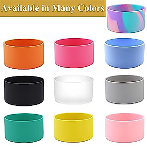 GBYAN 3 Pcs Protective Silicone Boot for Stanley Quencher Adventure 40oz Tumbler & IceFlow 20oz 30oz, Fit for Hydro Flask 12-24 oz, Water Bottle Sleeve Cover Water Cup Bottom Protector