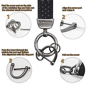 GAMPRO American Flag Microfiber Leather PU Car Keychain Accessories with Zinc Alloy Fashion keychain suit for men and women