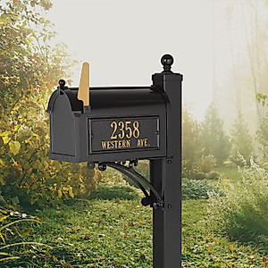 Whitehall Deluxe Streetside Mailbox Package,Black,Extra Large,70726