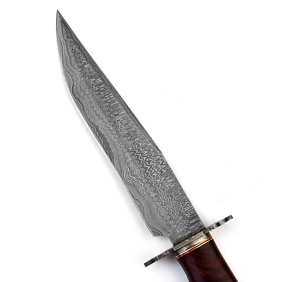 UK UNIQUE SHARP KNIVES BK-3007 Handmade Damascus Steel 15.50 Inches Damascus Steel Hunting Knife - Rose Wood Handle With Damascus Beautiful Gurd/pommel