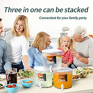 1.37 Gallons Beverage Dispenser with Spigot, Rotate 360° Removable Plastic Juice Dispenser, with Dust-Proof Lid & Large Capacity Removable Stand