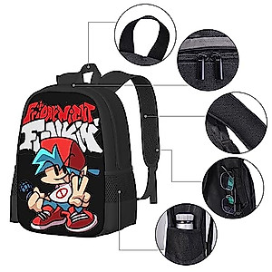 DHOUTSL Backpacks Friday Night Anime Funkin Laptop Backpack Unisex Multipurpose Double Shoulder Bag for Camping Travle Work Hiking Gifts