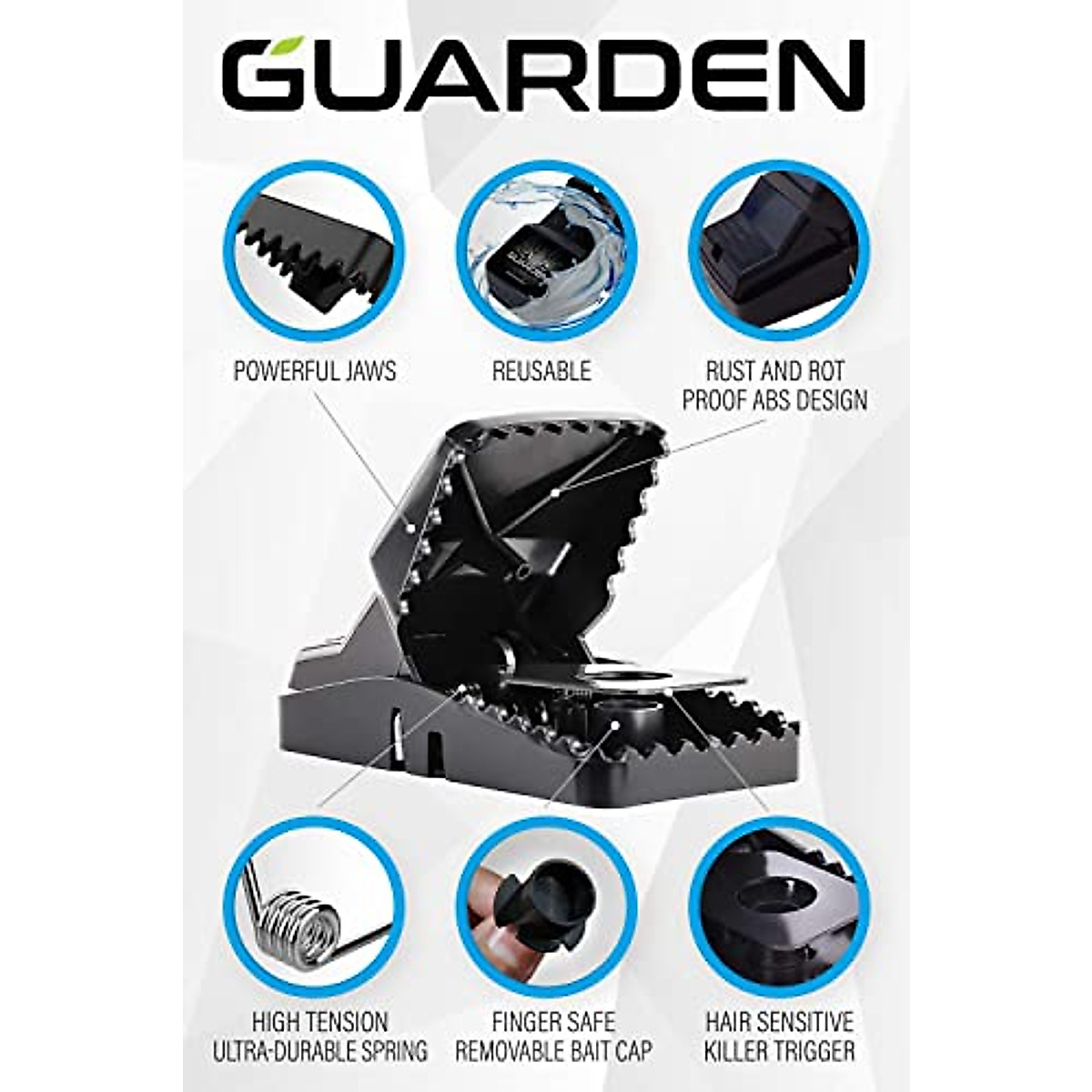 Rat Traps That Work (6 Pack) - Easy to Bait and Set, Rat Traps Indoor for Home, Large Rat Trap Outdoor - Trampas para Ratones/Trampas para Ratas - Forget Electric Traps, Choose Snap Traps for Rats