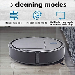 LOVIVER Robot Vacuum Cleaner, Super-Thin,Quiet, Self-Charging Robotic Vacuum Cleaner, Cleans Hard Floors to Medium-Pile Carpets - Black