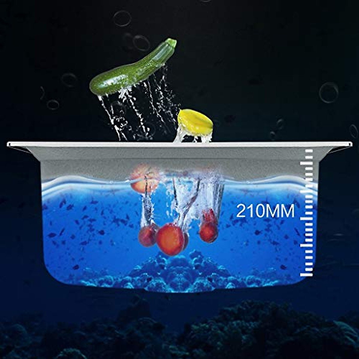 YNIYUJK Kitchen Sink Stainless Steel Sink Large Single-bath Kitchen Sink Under Counter Basin Sink Large-capacity Vegetable Sink Brushed Single-bath Sink Bar Sink