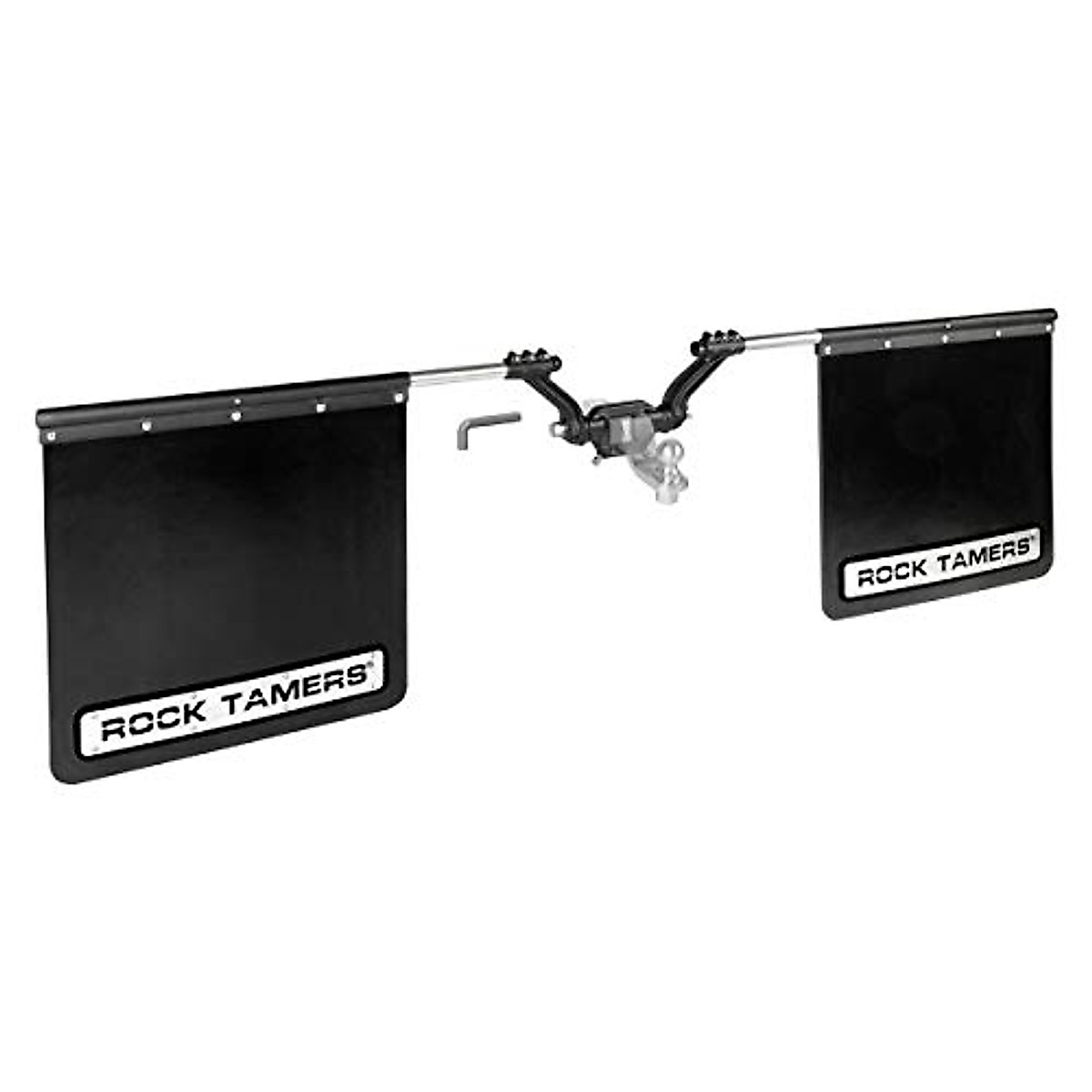 Rock Tamers Mudflap System 00108 2" Hub with Matte Black Stainless Steel Trim Plates