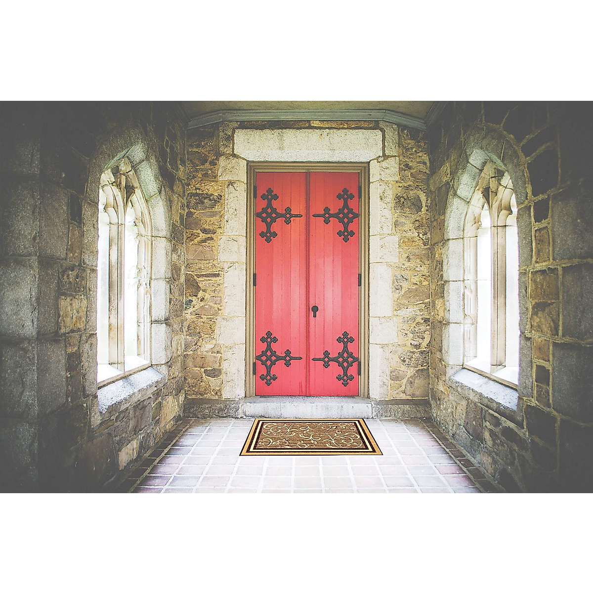 Non-Slip Rubber Back Landing Rug - Landing Mat for Bottom of Stairs - Floormat - Doormat (20" x 30") (Medium, 1999-LM)