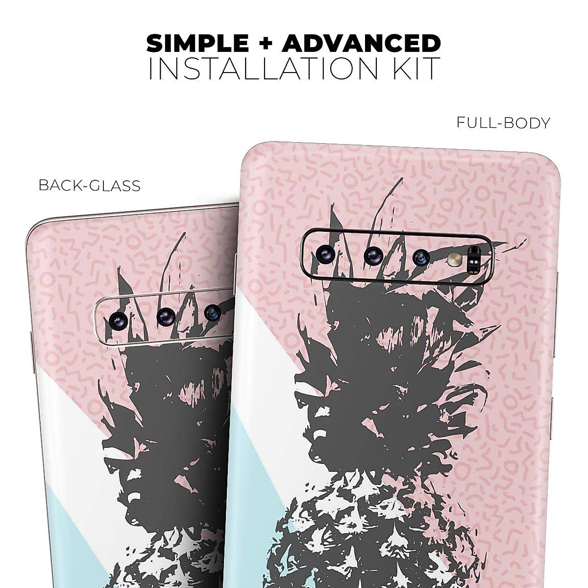 DesignSkinz Coral Mint Summer Pineapple v1 Protective Vinyl Decal Wrap Skin Cover Compatible with The Samsung Galaxy S20 (Screen Trim & Back Glass Skin)
