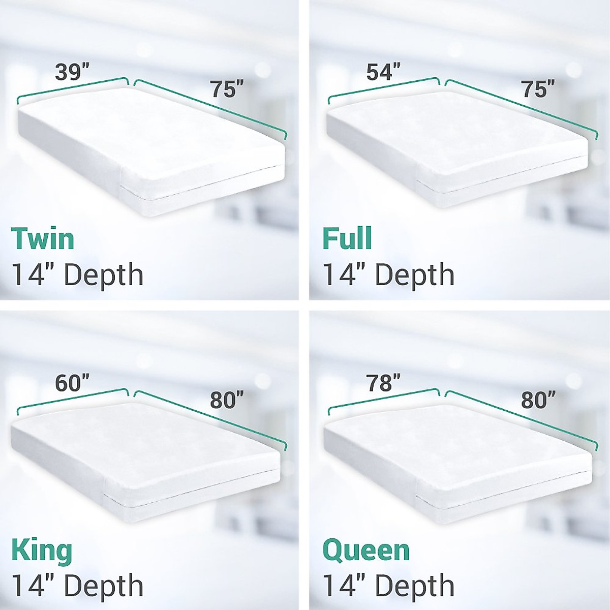 Ultimate Zippered Mattress Protector (Queen) - by Deluxe Hotel