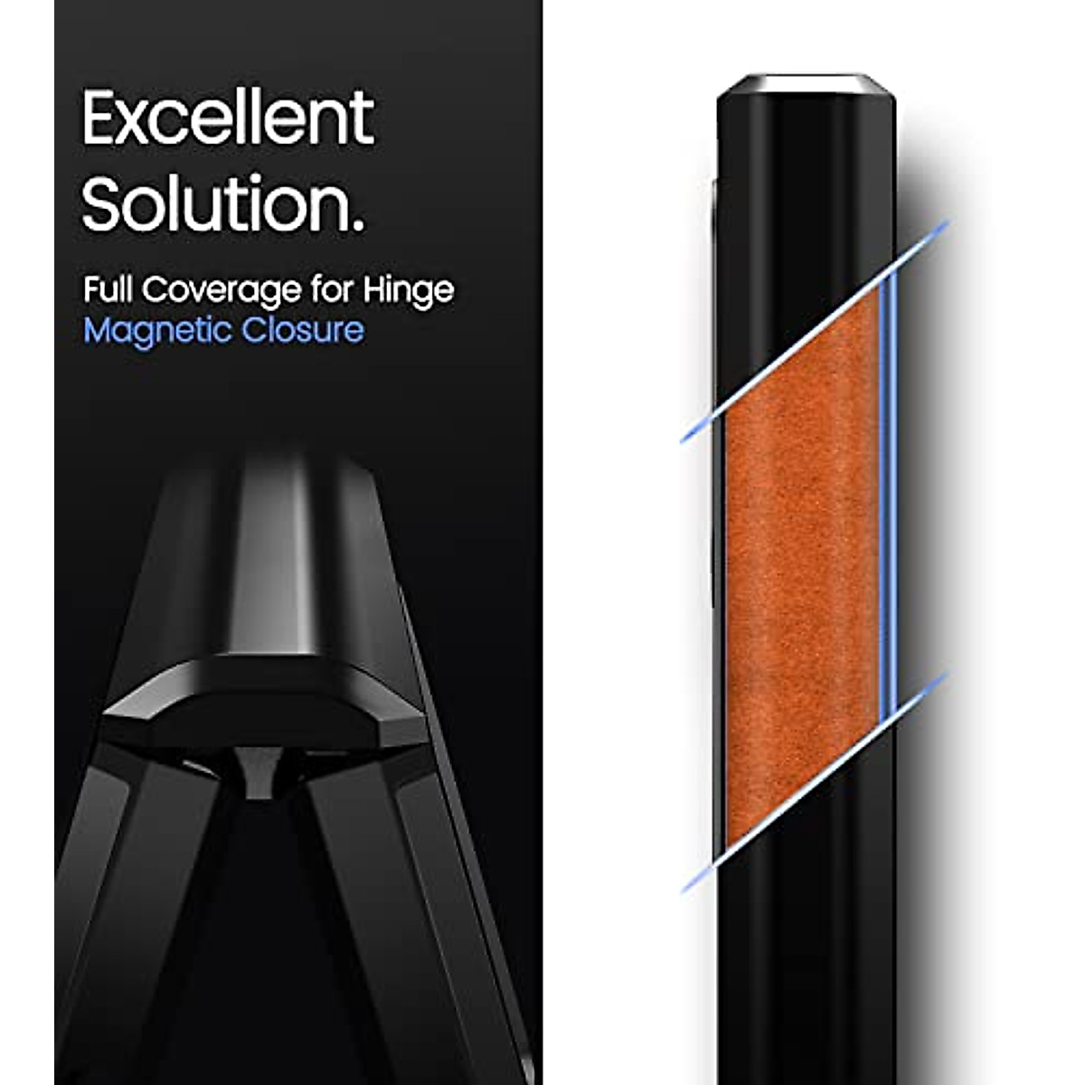 X-FOUR Galaxy z fold 3 case - Magnetic Soft Case Compatible for Samsung Galaxy Z Fold 3 Case 5g Hinge Protection Full Body Dual Layer Shockproof Smartphone Protective Cover No Adhesive, Red