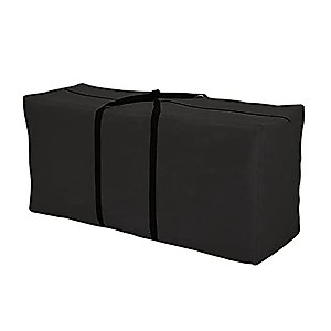 PATERIC Outdoor Cushion Storage Bag 48 Inch Large Waterproof Patio Pillow Storage Cover for Garden Furniture Cushions Protection Water Resistant, Black