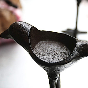 GemCave Rustic Bird Candle Holder,Cast Iron Tealight Candle Holders for Home Garden Tabletop Decor,Brown