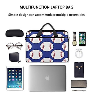 Seamless Baseball Laptop Computer Bag Waterproof Shoulder Messenger Bag 13-15 inch Durable Laptop Tote Bag with Shoulder Strap Handle Lightweight Crossbody Briefcase