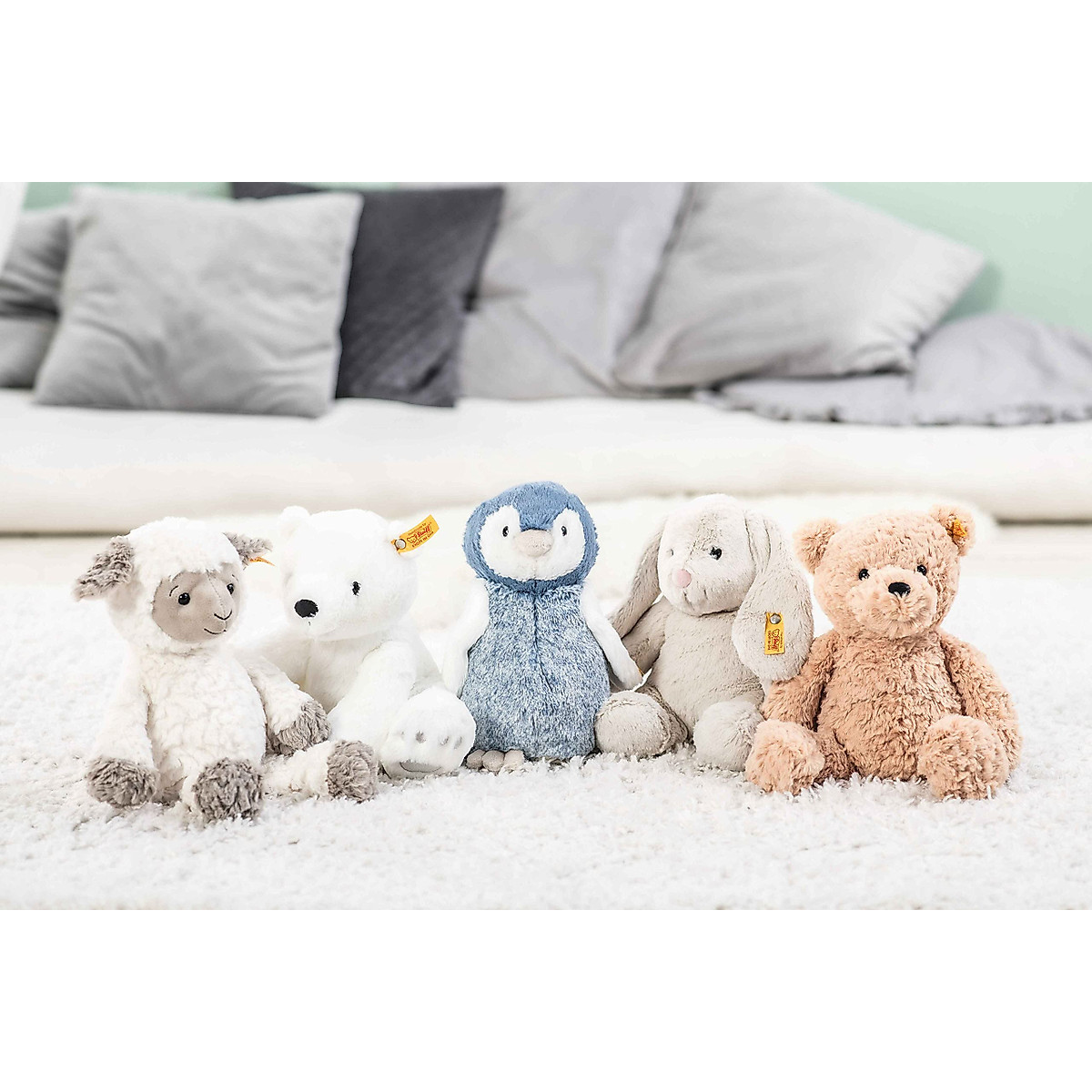 Steiff Jimmy Teddy Bear, Premium Teddy Bear Stuffed Animal, Plush Toy for Kids (Light Brown, 12")