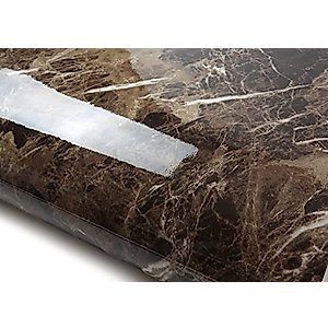 ROSEROSA Peel and Stick PVC Marble Self-Adhesive Wallpaper Covering Counter Top Shelf Liner Emperador (PGS4020 : 2.00 Feet X 6.56 Feet)
