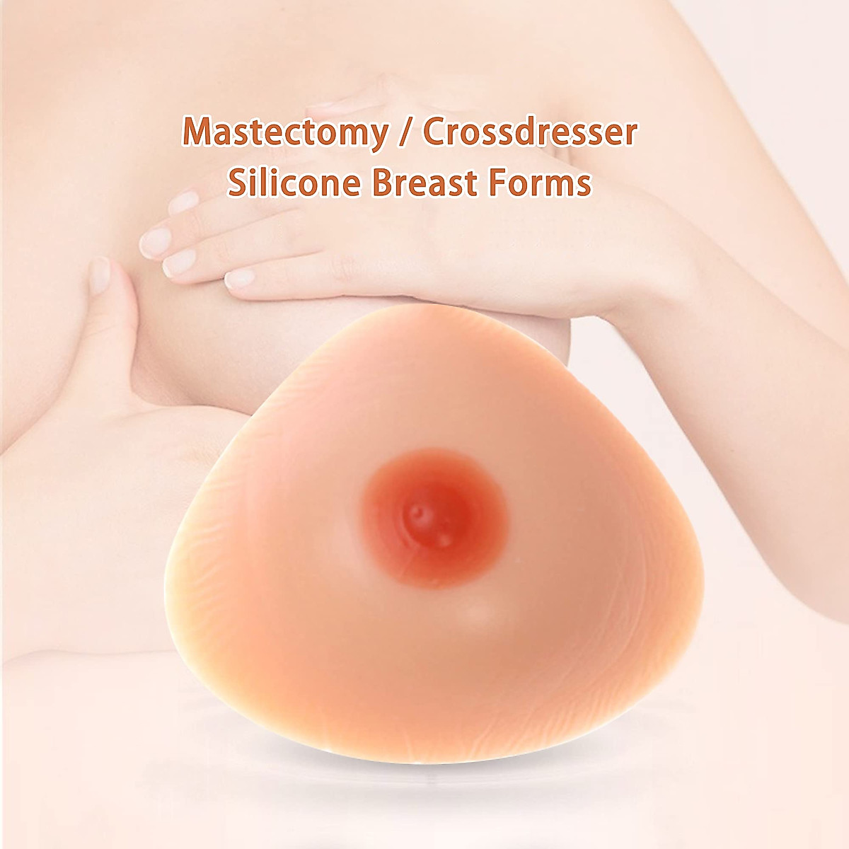 MaxTara Silicone Breast Forms Triangle Bra Enhancer Inserts Mastectomy Crossdress Cosplay C cup 800g/pair