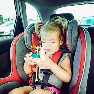 Inbeby Montessori Toys for Baby Toddler 6 12 18 Months, Sensory Pulling String Toy, Travel Toys for Toddler 6 12 Months 1 2 3 Fine Motor Skill, Sensory Development (Food-Grade Silicone)