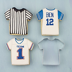 T-Shirt/Jersey Cookie Cutters 2-Pc. Set Made in USA by Ann Clark, 3.75", 4.5"