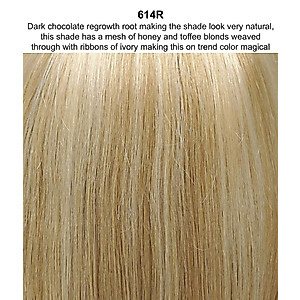 Bundle - 5 items: Valery Human Hair Wig by Rene Paris, Christy's Wigs Q & A Booklet Luxury Shampoo & Conditioner & Mist Wide Tooth Comb - Color: 614R