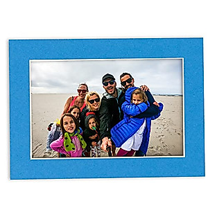 12x12 Mat for 8x8 Photo - Precut Bay Blue Picture Matboard for Frames Measuring 12 x 12 Inches - Bevel Cut to Display Art 8 x 8 Inches - Acid Free Pack of 100 MATS with Backing Boards & Clear Bags