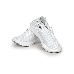 Woven Shoes Basic, Casual Woven Slip On Walking Shoes for Everyone, Comfortable Shoes and Light-Weight Shoes, Handmade Shoes, White, Size 6.5