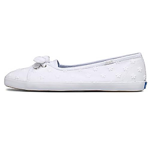 Keds Women's Seaside Sneaker, White Eyelet, 8.5